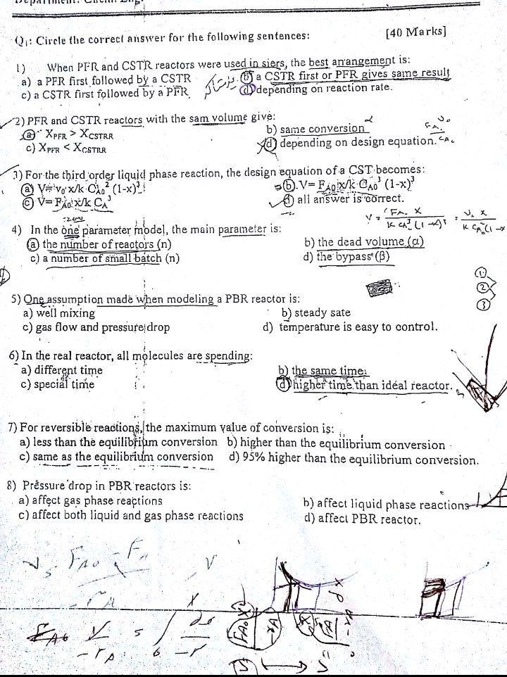 SOLVED: i need the answer quickly [40 Marks] QCircle the correct answer ...