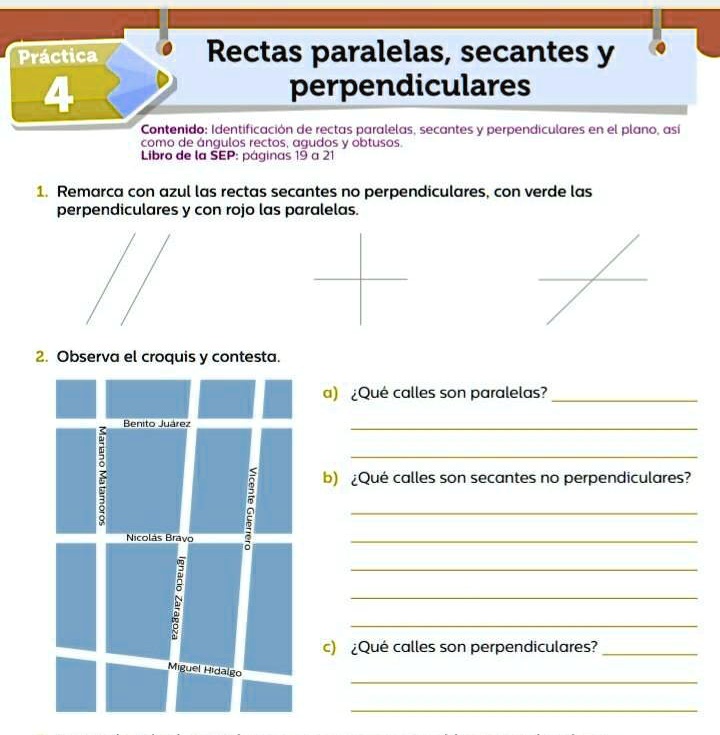 SOLVED: me pueden . ayudar con mi tarea plisss Practca Rectas paralelas ...