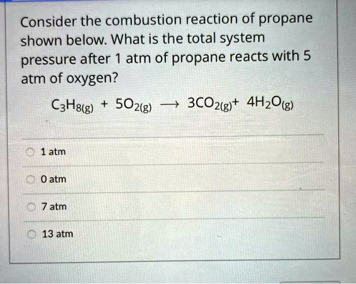 Propane Combustion Reaction
