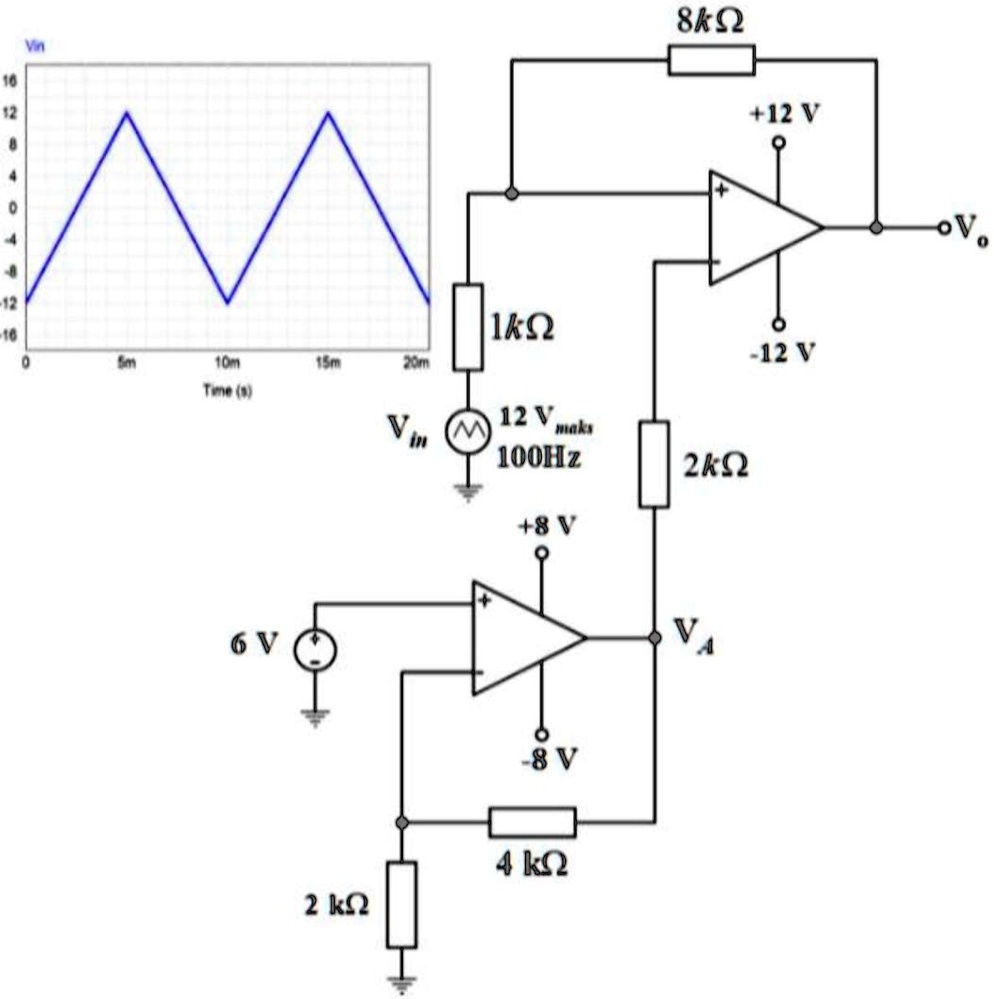 SOLVED: a) Find the voltage value Va (6p.) b) Write the position ...