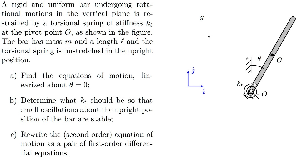 A rigid and uniform bar undergoing rota-motions in the vertical plane ...