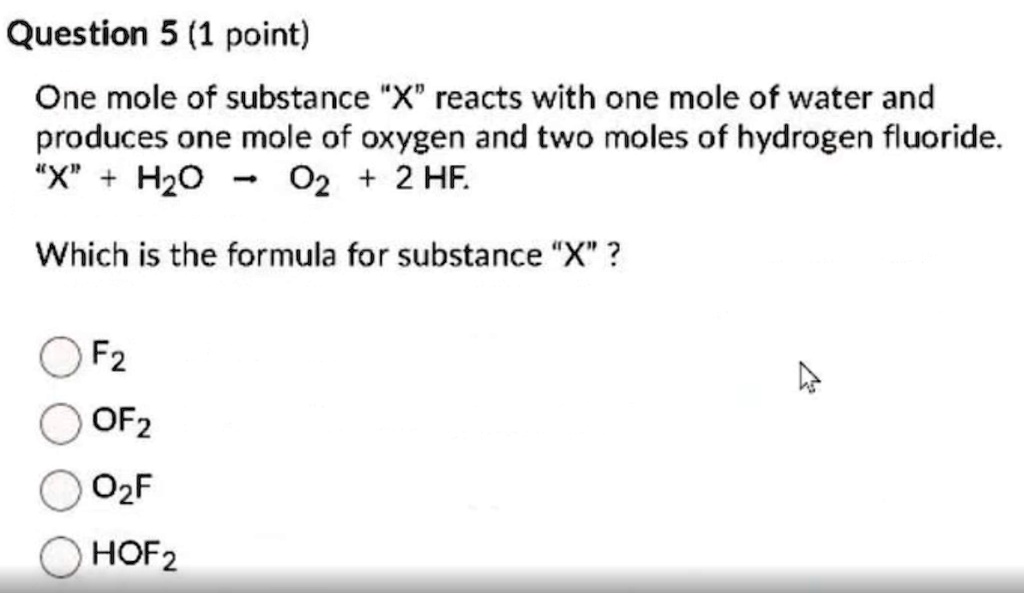 VIDEO solution: Question 5 (1 point) One mole of substance X reacts ...