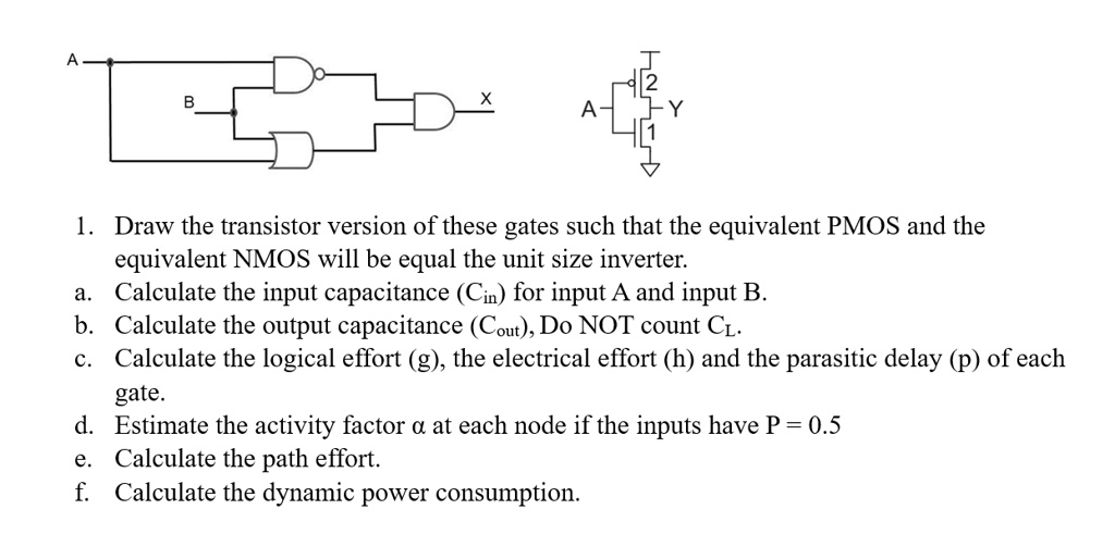 SOLVED: 1. Draw the transistor version of these gates such that the ...