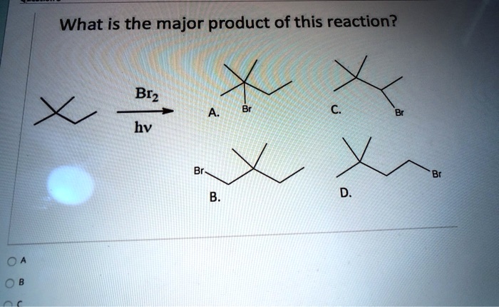 SOLVED: What is the major product of this reaction? hv BIz