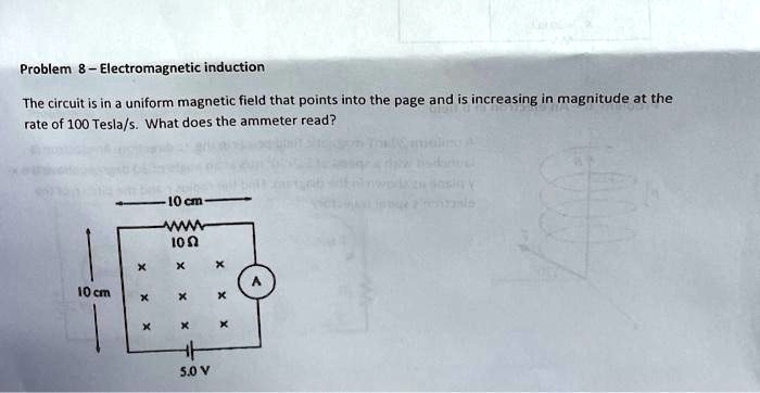 SOLVED: Texts: Problem 8 - Electromagnetic Induction The circuit is in ...
