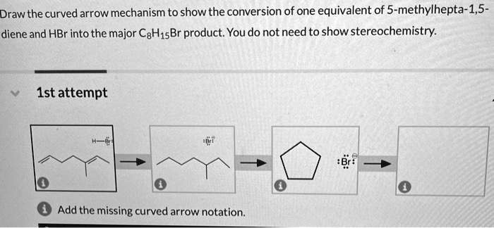 Draw the curved arrow mechanism to show the conversion of one ...
