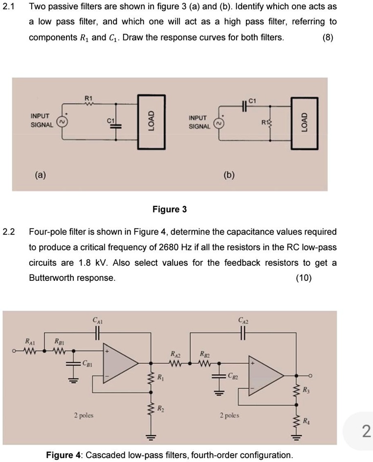VIDEO solution: Two passive filters are shown in Figure 3(a) and (b ...