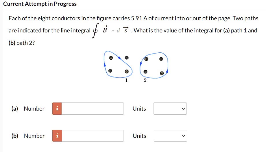 SOLVED: Current Attempt in Progress Each of the eight conductors in the ...