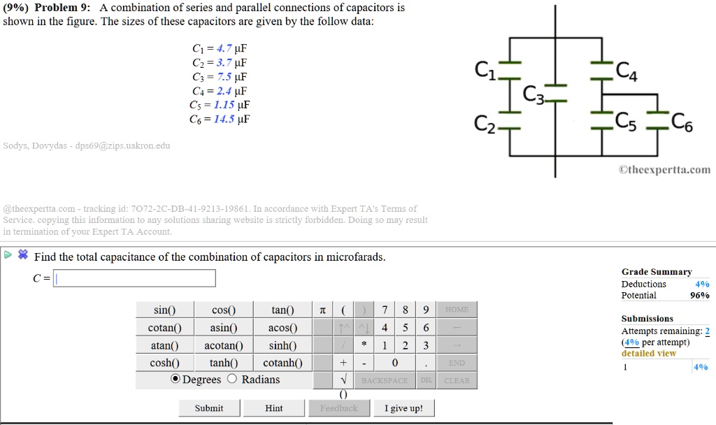 9 Problem 9 A Combination Of Series And Parallel Connections Of