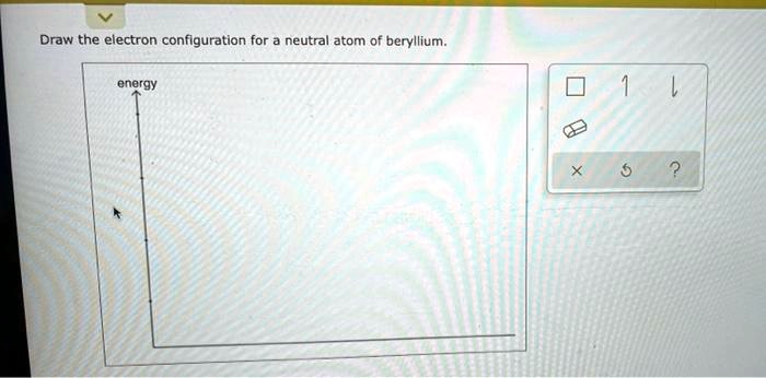 SOLVED: Draw the electron configuration for neutral atom of beryllium ...