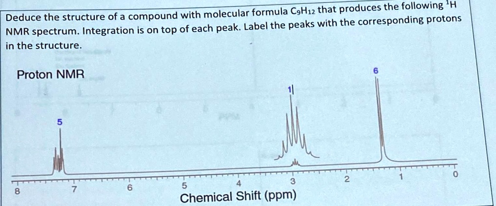 [GET ANSWER] Deduce the structure of a compound with molecular formula C9H12 that produces the ...