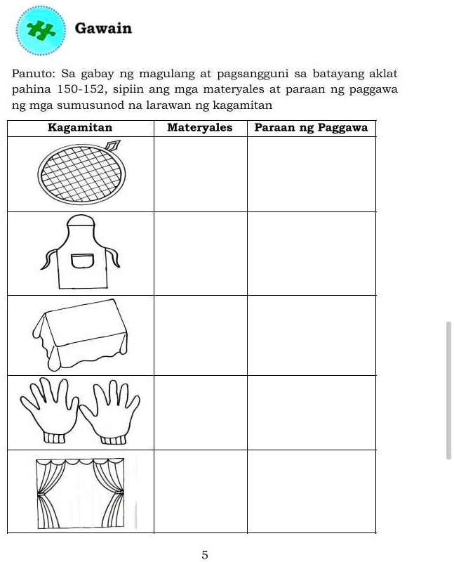 SOLVED: Panuto: Sa gabay ng magulang at pagsangguni sa batayang aklat ...