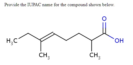 SOLVED: Provide the IUPAC name for the compound shown below: H3 OH CH3 CH;