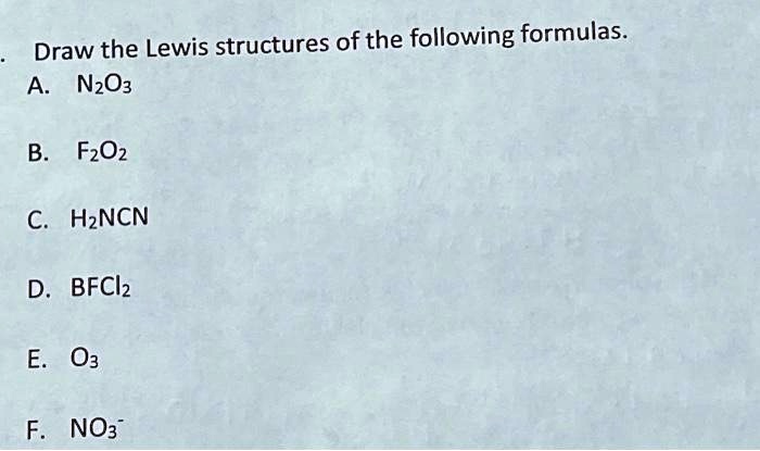 SOLVED: Texts: A. Draw the Lewis structure of the formula NO3. B. Draw ...