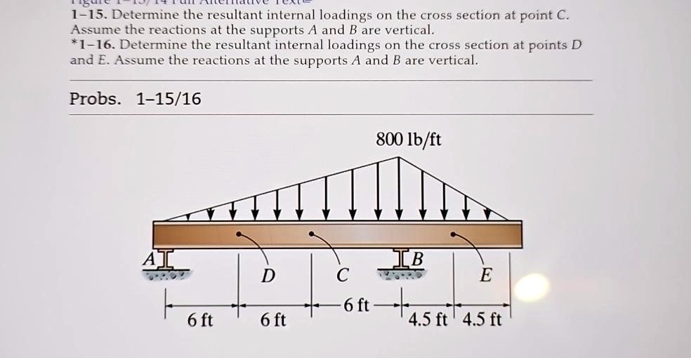 1-15. Determine the resultant internal loadings on the cross section at ... 1-15. Determine the resultant internal loadings on the cross section at ...