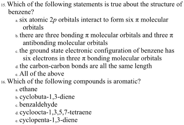 SOLVED: Which of the following statements is true about the structure ...