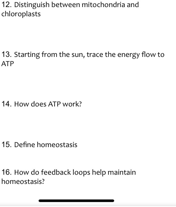 SOLVED: Distinguish between mitochondria and chloroplasts Starting from ...