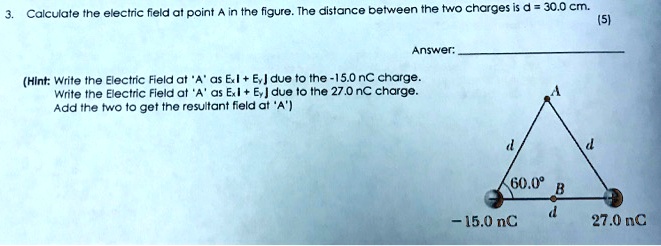 SOLVED: Calculate the electric field at point A in the figure. The ...