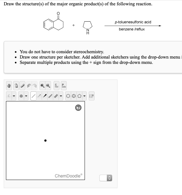 SOLVED:Draw the structure(s) of the major organic product(s) of the following reaction p ...