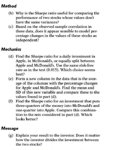 method why is the sharpe ratio useful for comparing the performance of ...
