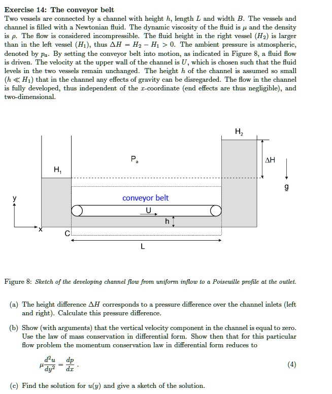 exercise 14 the conveyor belt two vessels are connected by a channel ...