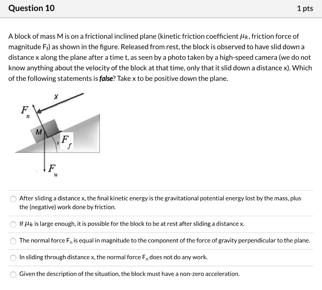 VIDEO solution: A block of mass M is on a frictional inclined plane (kinetic friction ...