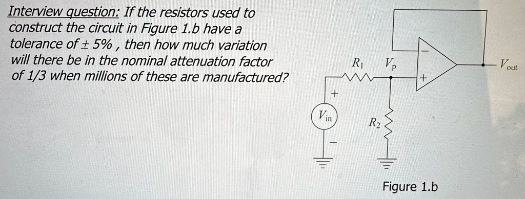 SOLVED: Interview question: If the resistors used to construct the ...