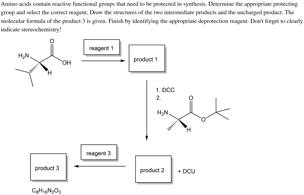 Amino acids contain reactive functional groups that need to be ...