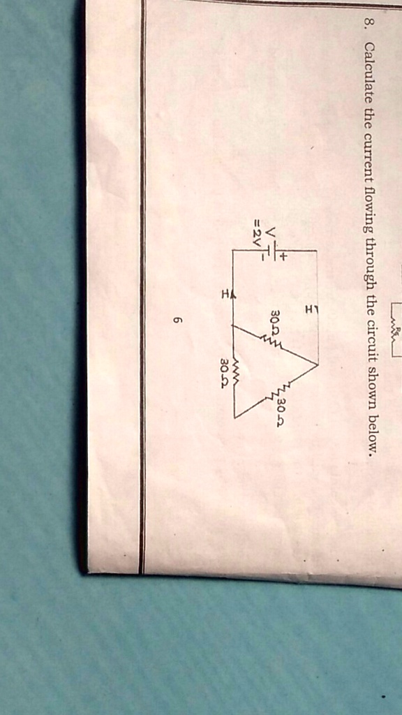 calculate the current flowing through the circuit shown below calculate the current flowing ...