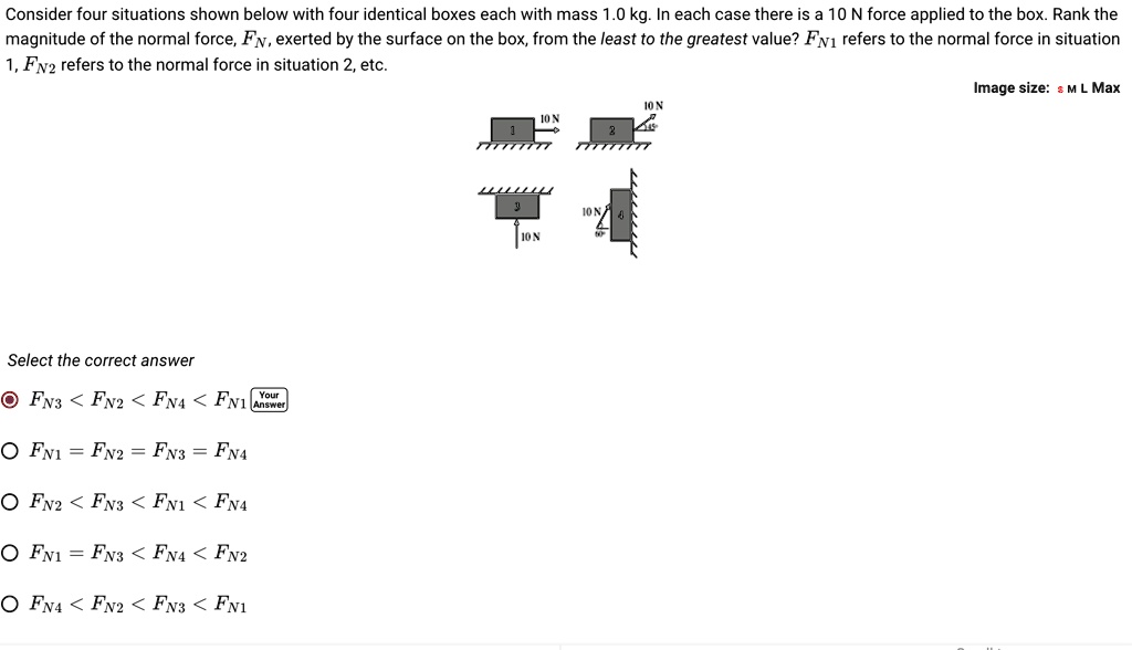 SOLVED: Consider four situations shown below with four identical boxes ...