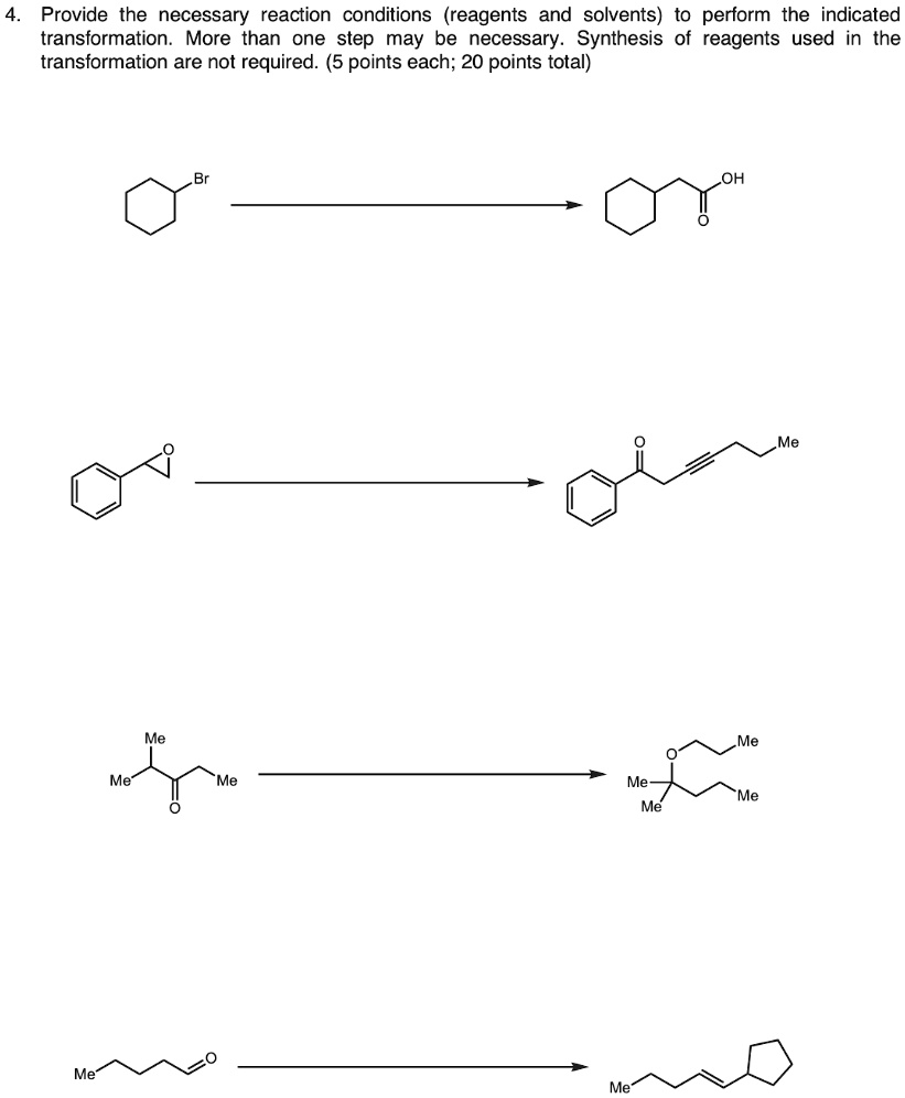 SOLVED: Provide the necessary reaction conditions (reagents and ... SOLVED: Provide the necessary reaction conditions (reagents and ...