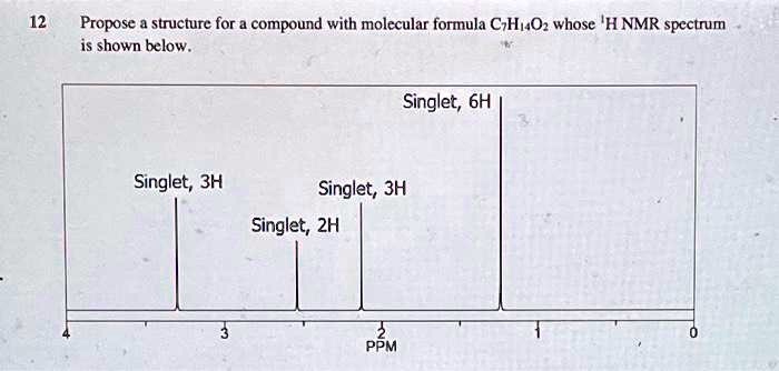 12 Propose a structure for a compound with molecular formula C7H14O2 ...