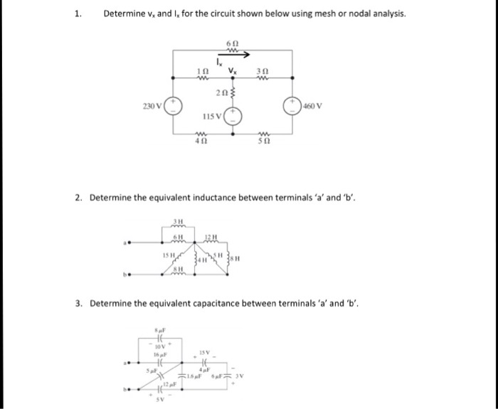 SOLVED: Determine V and I for the circuit shown below using mesh or nodal analysis. 6Î© 10Î© Vx ...