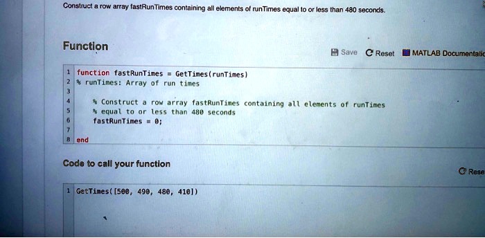 Construct A Row Array Fastruntimes Containing All Elements Of Runtimes 4125
