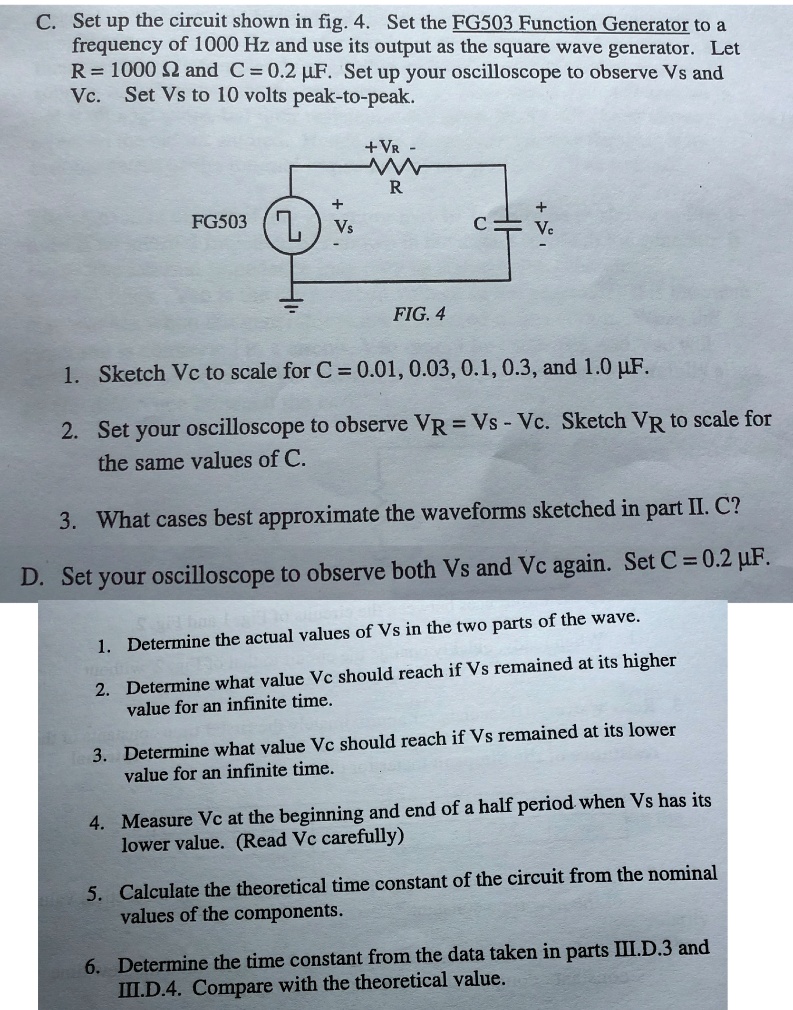 SOLVED: Need help to do the schematics in Multisim. C. Set up the ...
