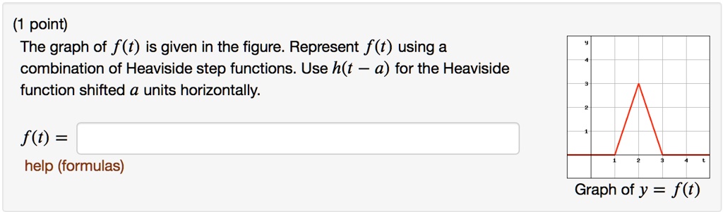 point) The graph of f(t) is given in the figure. Represent f(t) using a ...