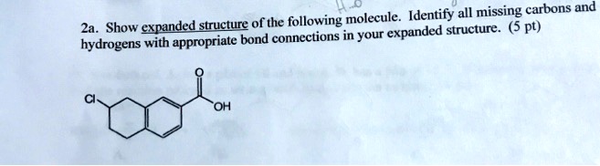 SOLVED: Identify all missing carbons and Show expanded structurg of the ...
