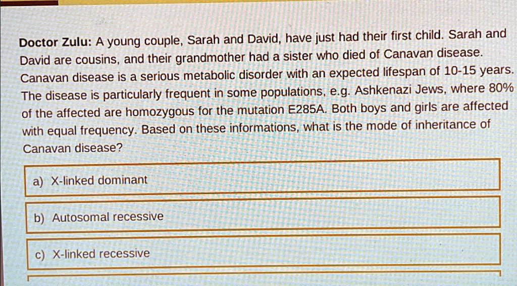Doctor Zulu: A young couple, Sarah and David, have just had their first ...