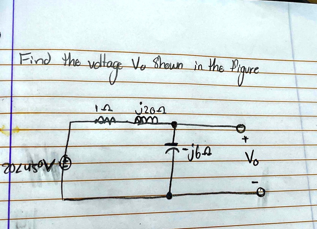 Find the voltage V(0) shown in the figure Find the voltage Vo shown in ...