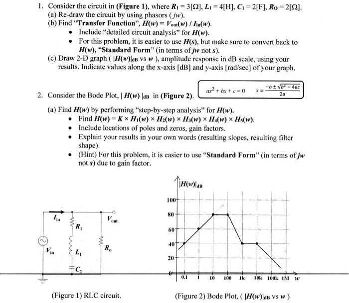 1. Consider the circuit in (Figure 1), where R? = 3[?], L? = 4[H], C? = 2[F], Ro = 2[?]. (a) Re ...