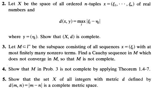 VIDEO solution: 2. Let X be the space of all ordered n-tuples X= (51 ... VIDEO solution: 2. Let X be the space of all ordered n-tuples X= (51 ...