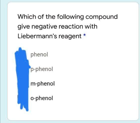 SOLVED: Which of the following compound give negative reaction with ...
