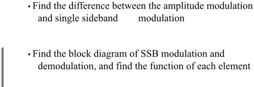 Find the difference between the amplitude modulation and single ...
