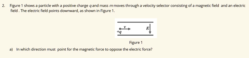 SOLVED: Figure shows particle with positive charge qand mass m moves through velocity selector ...