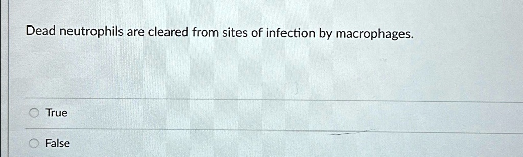 Dead neutrophils are cleared from sites of infection by macrophages ...