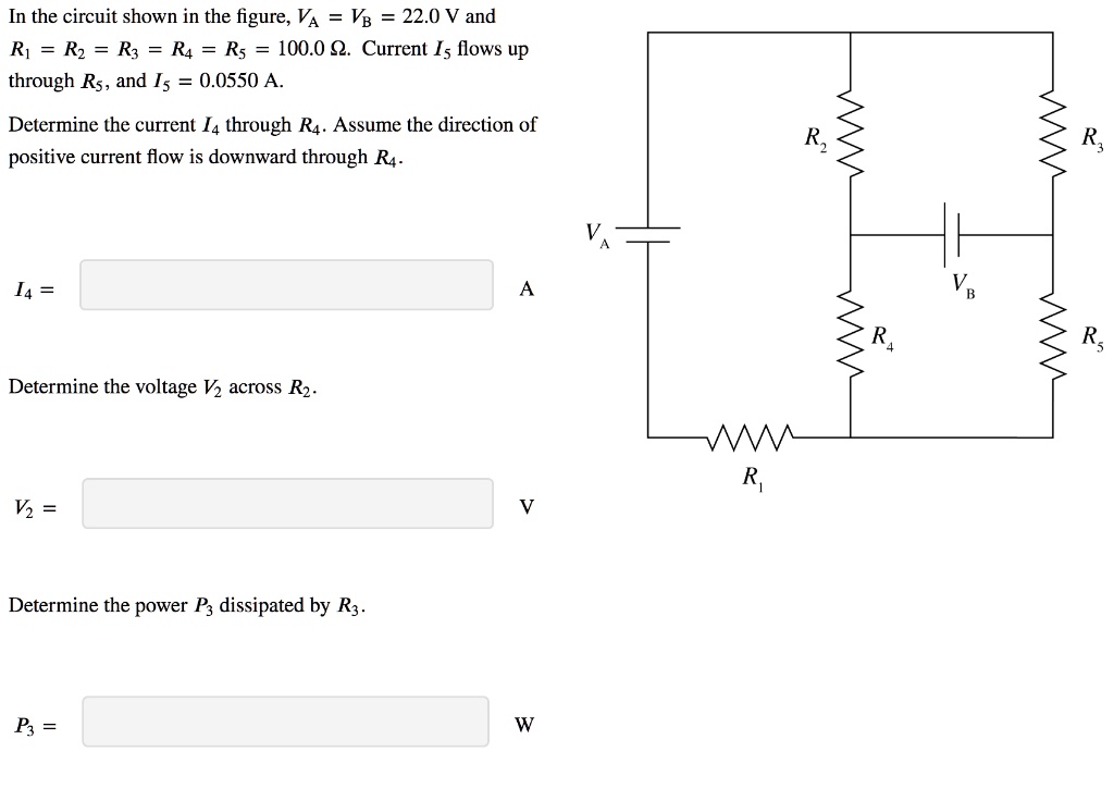 In The Circuit Shown In The Figure Va Vb 22 0 V And R1 R2 R3