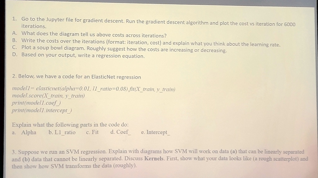 Video Solution Go To The Jupyter File For Gradient Descent Run The Gradient Descent Algorithm