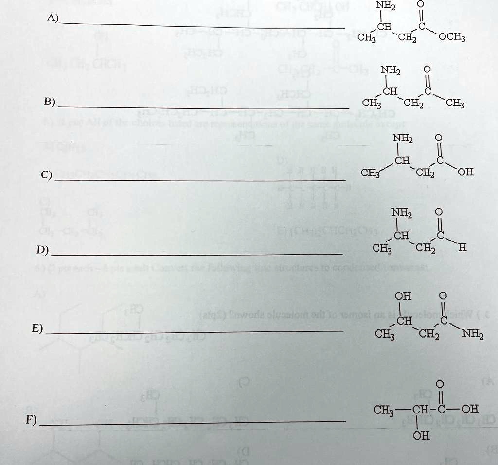 Solved Identify All Functional Groups In The Following Molecules Nh A