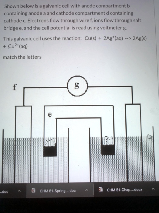 SOLVED: Shown below is a galvanic cell with anode compartment b ...