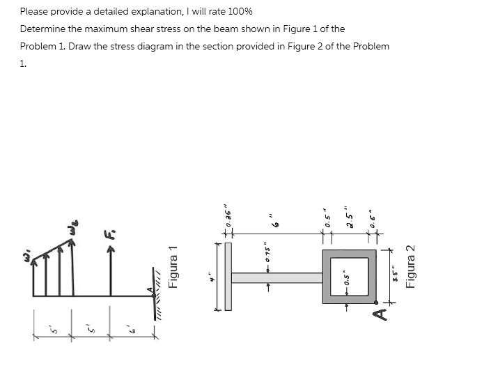 SOLVED: Determine the maximum shear stress on the beam shown in Figure ...